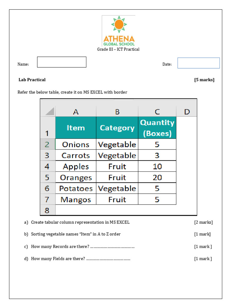 Term 1 - Grade III - ICT Practicals - 1 | PDF