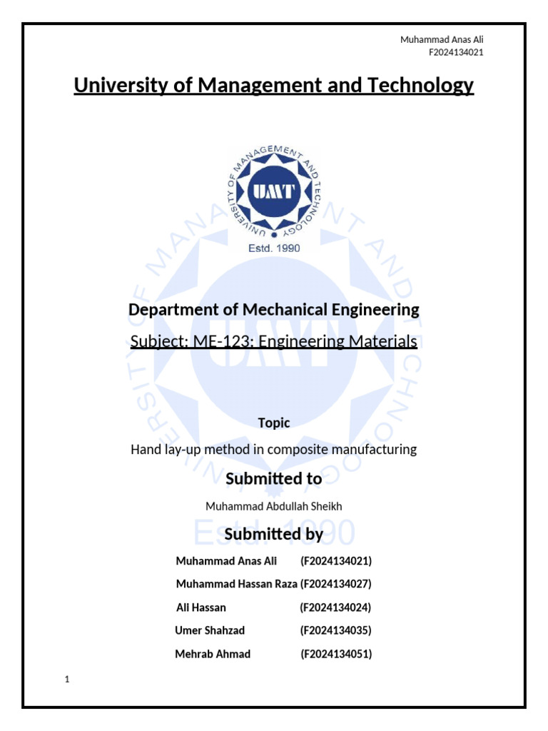 Hand Lay-Up Method Complete | PDF | Composite Material | Fiberglass