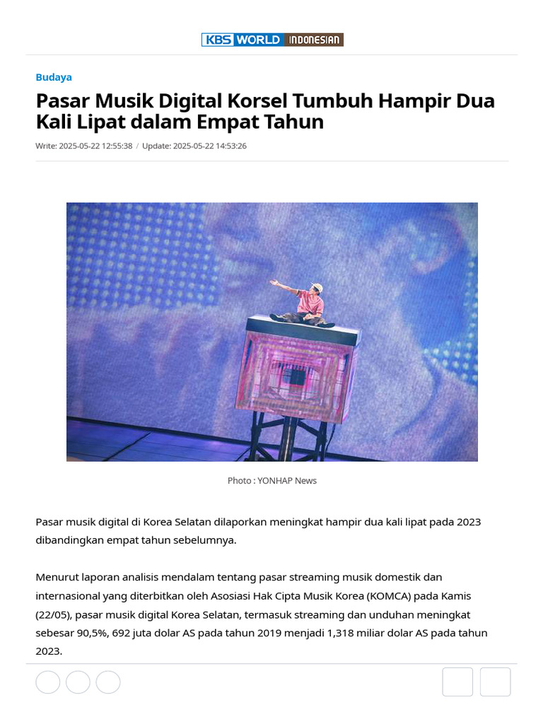 Pasar Musik Digital Korsel Tumbuh Hampir Dua Kali Lipat dalam Empat Tahun l KBS WORLD Indonesian ...