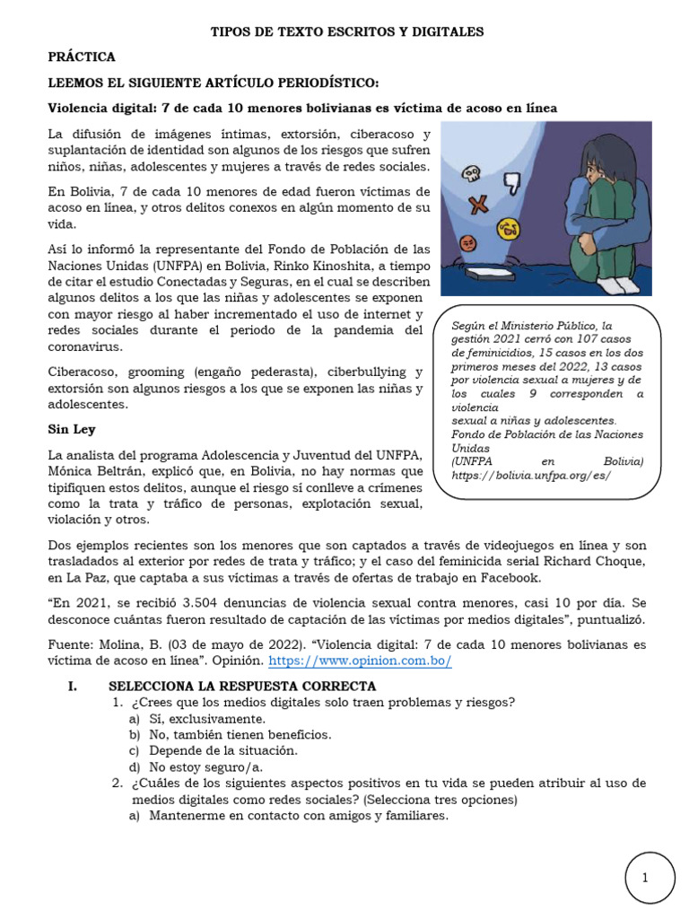 Tipos de Texto Escritos y Digitales | PDF | Blog | Acoso cibernético