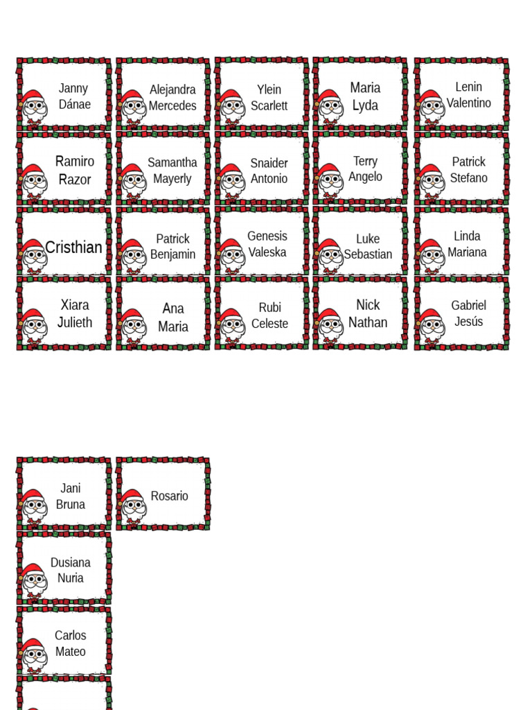 Nombres para Navidad | PDF