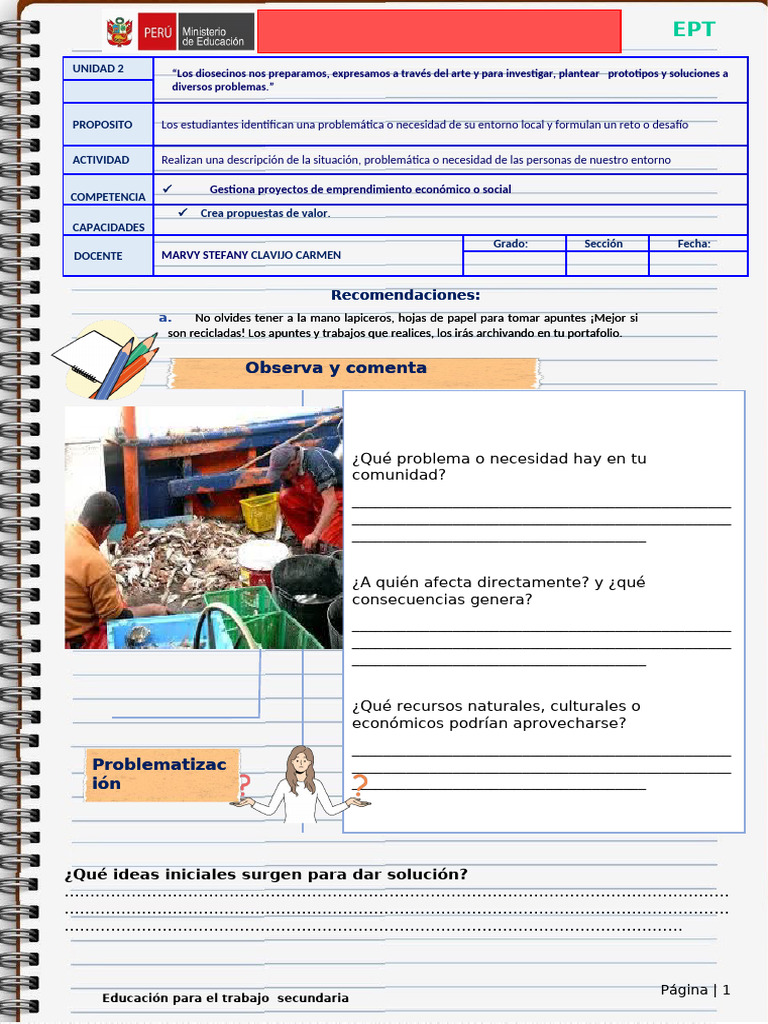 Ficha 2 Ept 1-5 II Bim | PDF