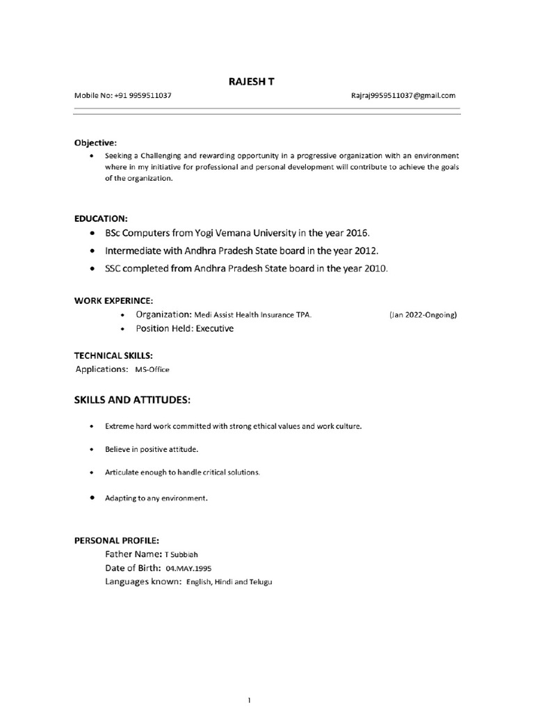 Rajesh Resume | PDF