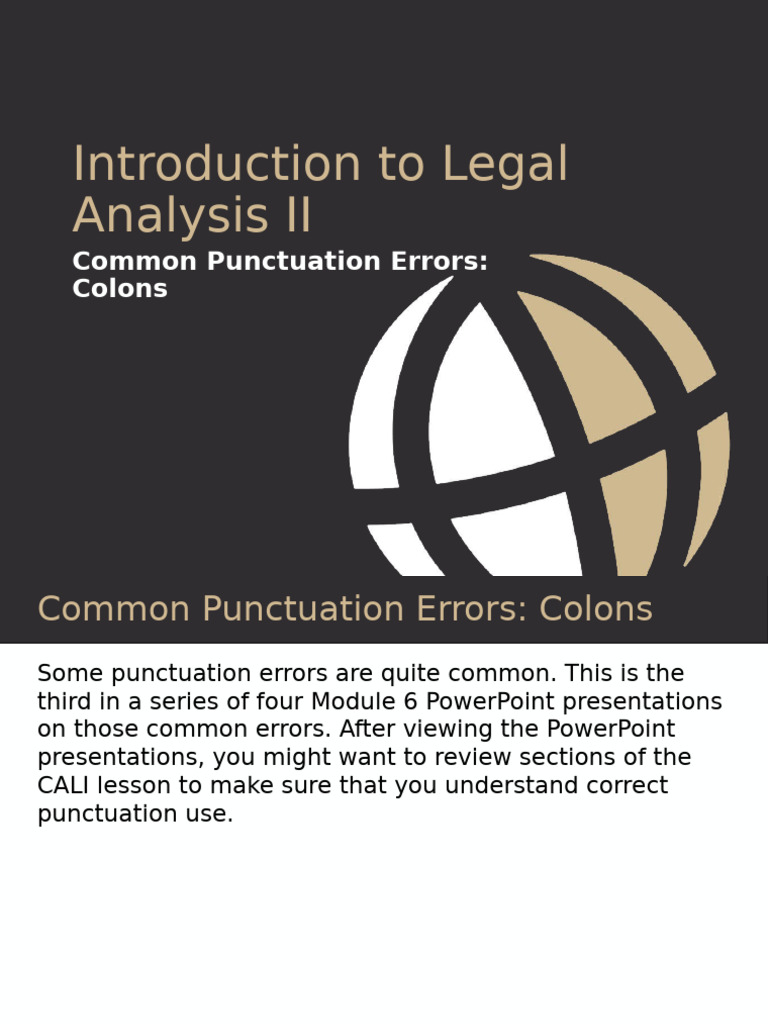 Legal Writing Module 6 Colons | PDF