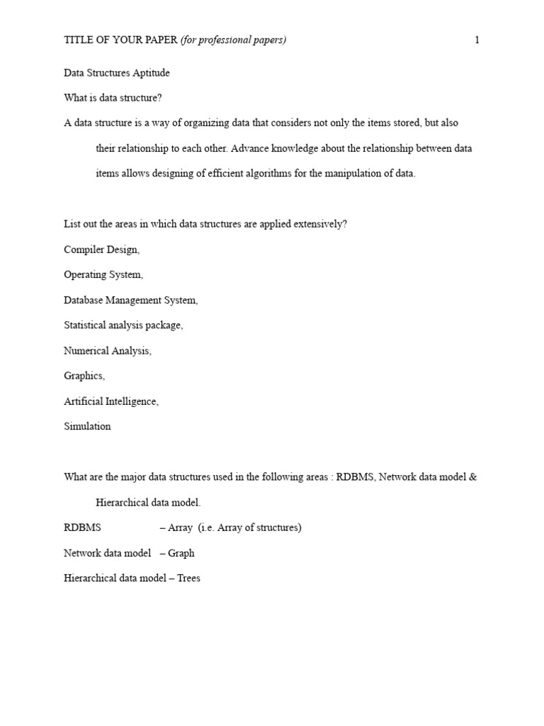 Data Structures, C, RDBMS, SQL, Networks, OS - Review | PDF | Pointer (Computer Programming ...