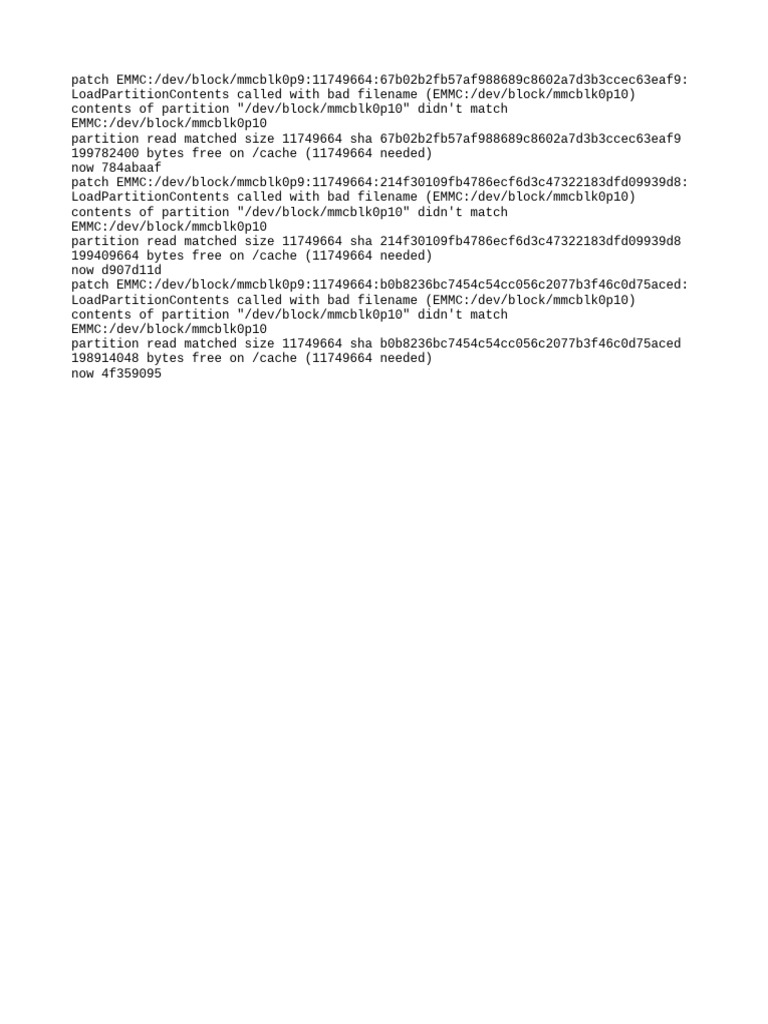 Recovery Patch Log | PDF