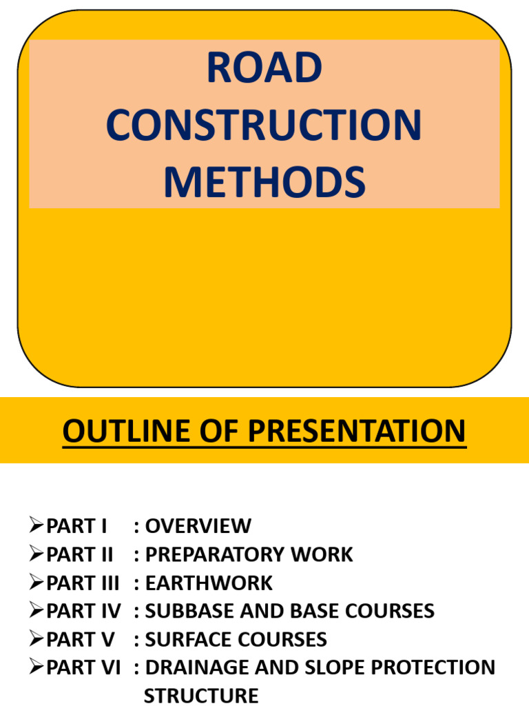 Road Construction Methods Overview | PDF | Road Surface | Concrete