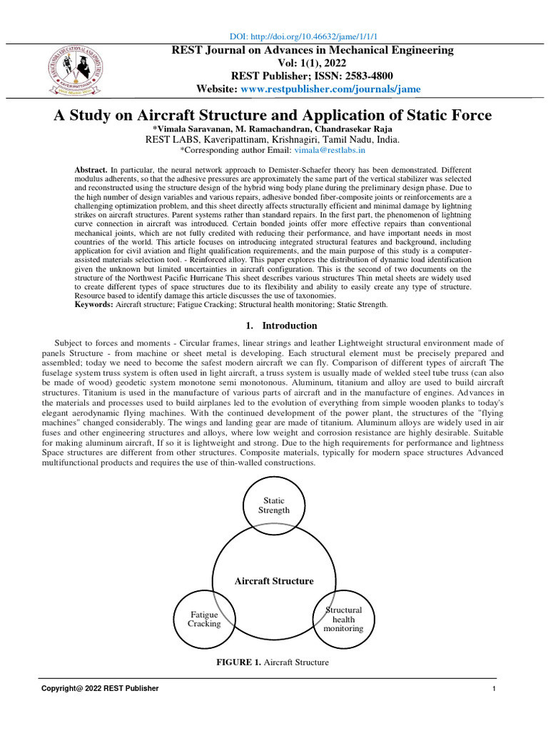 Artc 7 - Structure Application Static Force | PDF | Fatigue (Material) | Mechanical Engineering