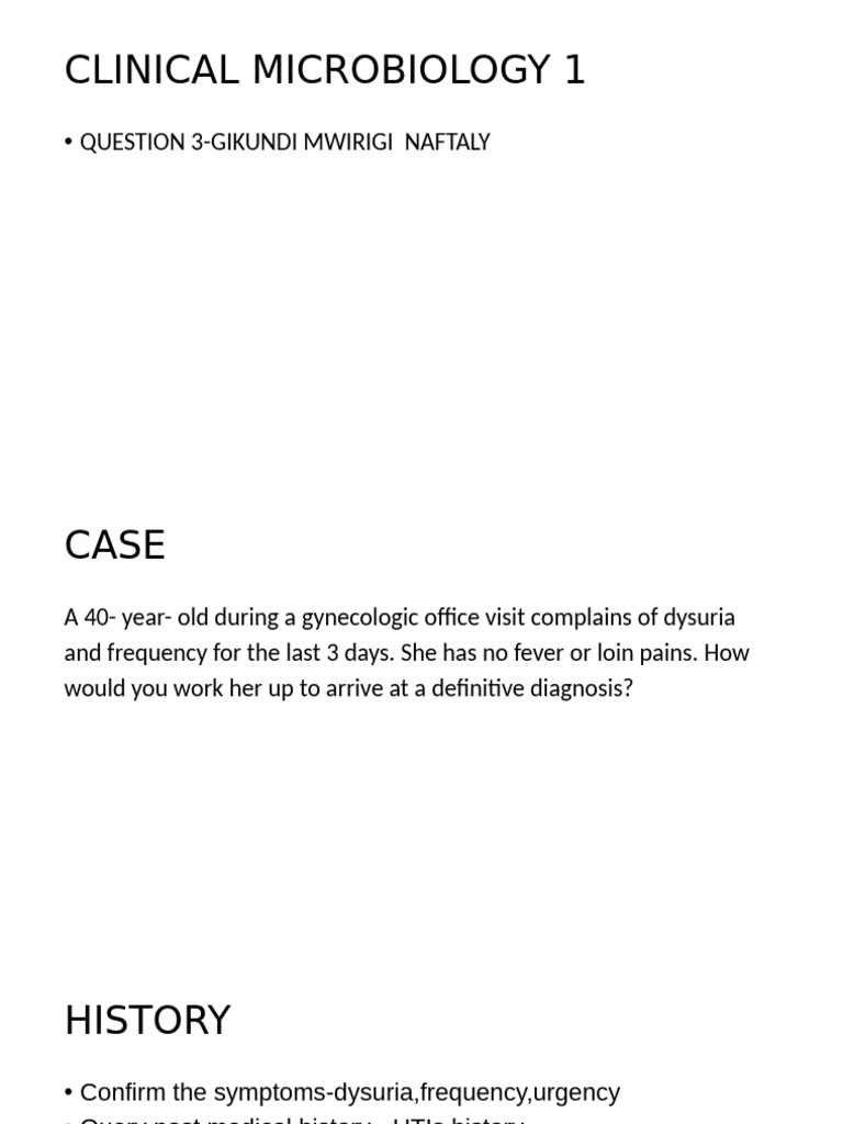 Clinical Microb 1-Case 3 | PDF
