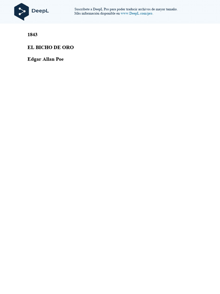 El Bicho de Oro: Relato de Poe | PDF | Arboles