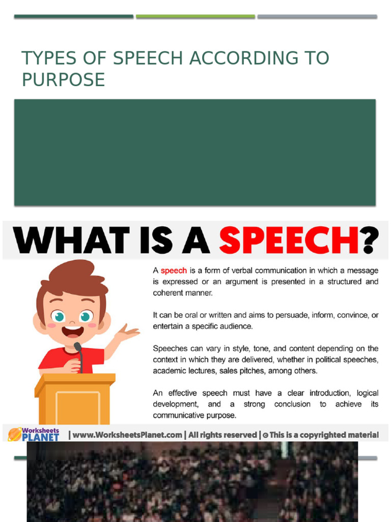 Types of Speech According To Purpose | PDF | Rhetoric | Knowledge