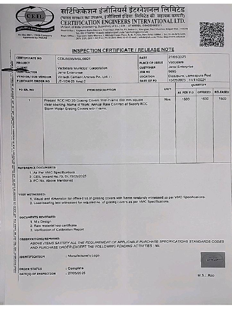 Jensi Grating 270525 | PDF