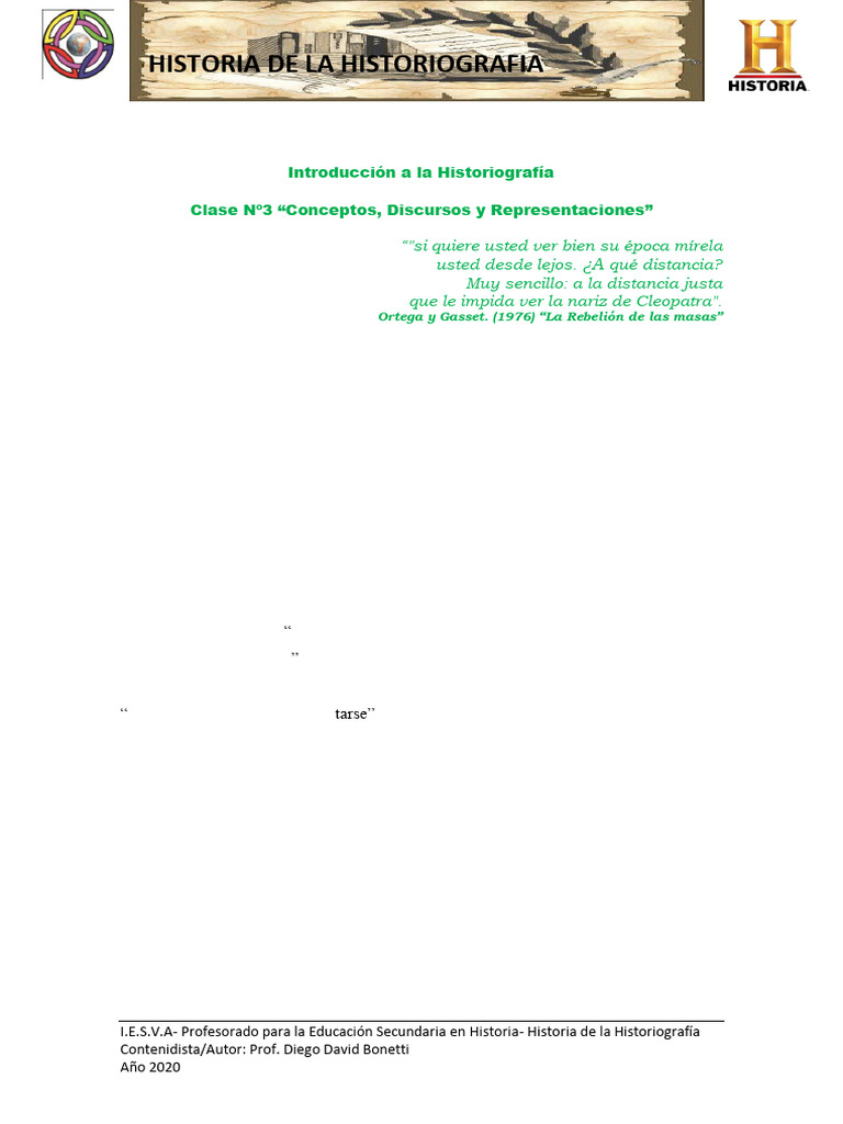 Historiografia Clase3 PDF | PDF | Historiografía | Autor
