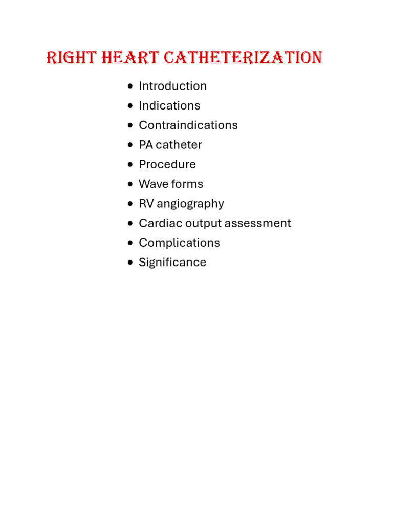4th Sem - Catheterization | PDF | Heart | Myocardial Infarction