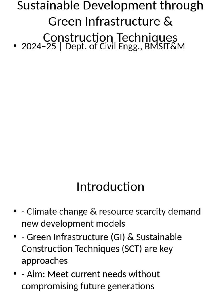 Sustainable - Development and Presentation | PDF | Green Infrastructure | Sustainability