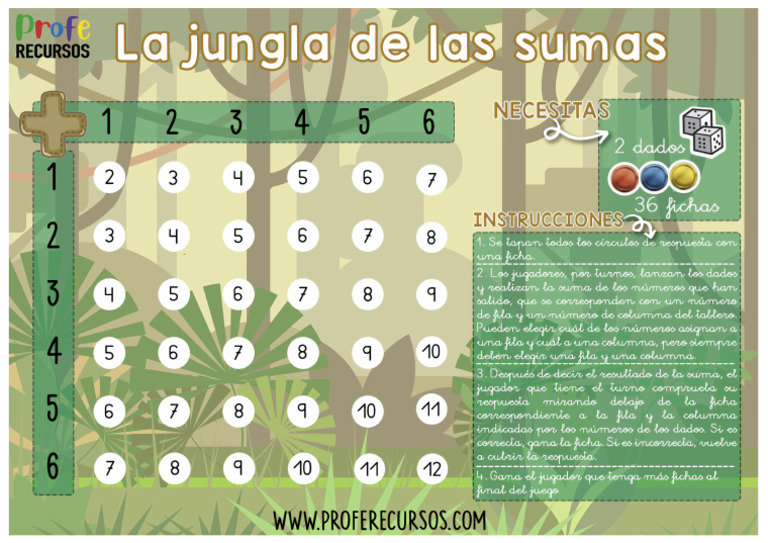 Juego de Mates de Sumas | PDF