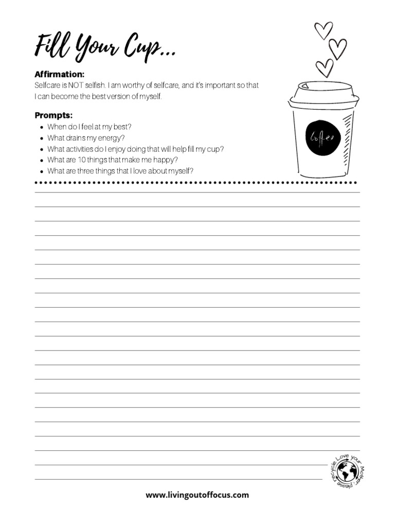 Fill Your Cup Self-Care Journal | PDF