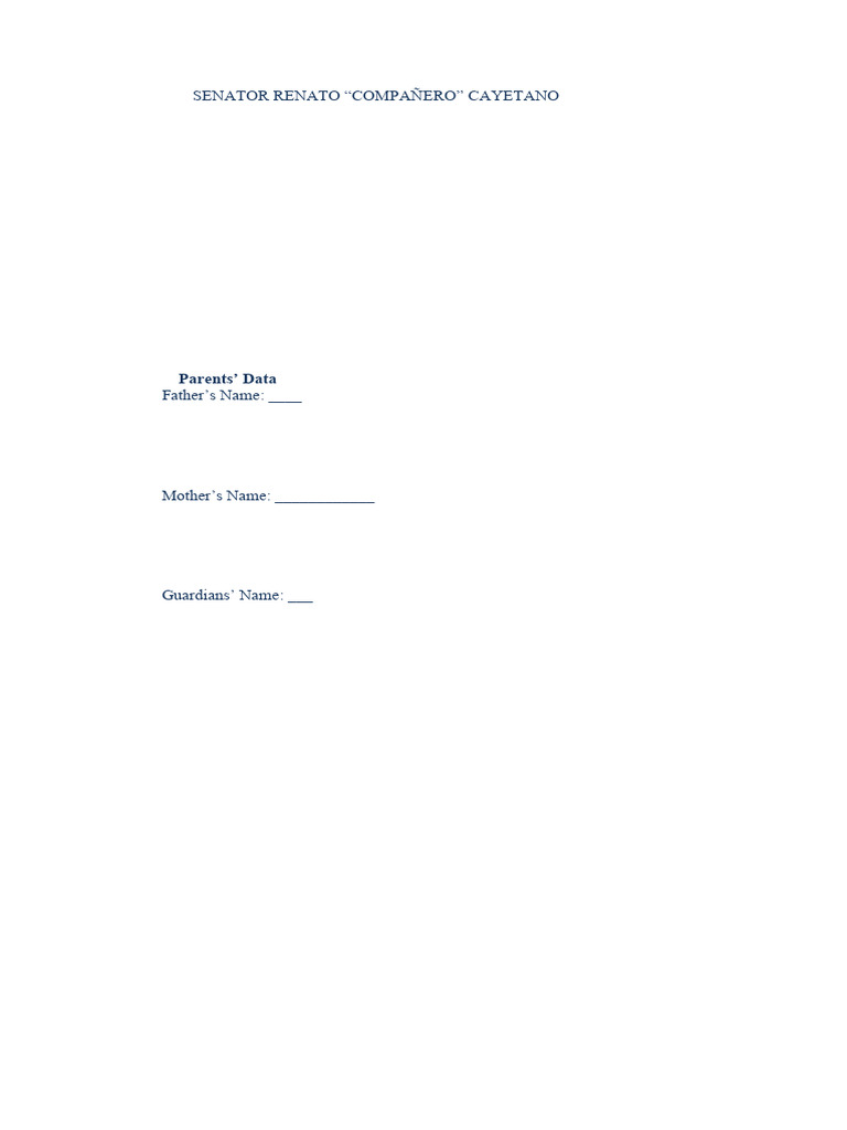 Guidance Office Individual Inventory Form: ST ST | PDF