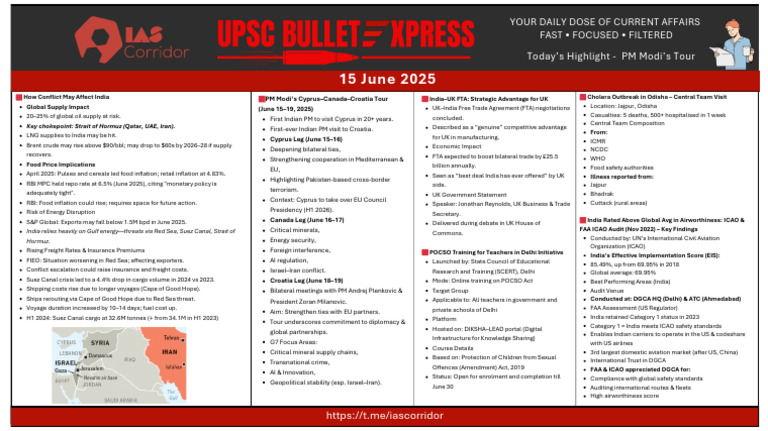 15 06 25 Current Affairs Notes Bullet Express by IAS Corridor | PDF ...