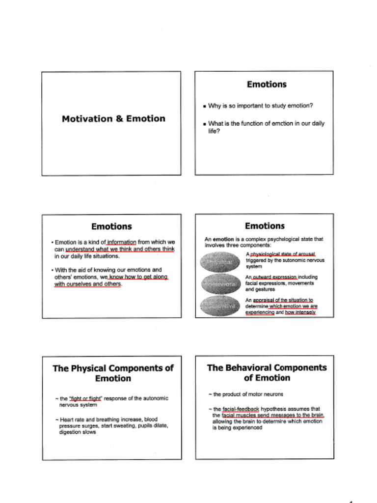 (M1-2) Motivation & Emotion Edited Version | PDF