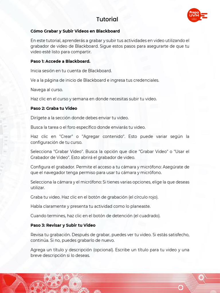 Tutorial Videos Blackboard | PDF