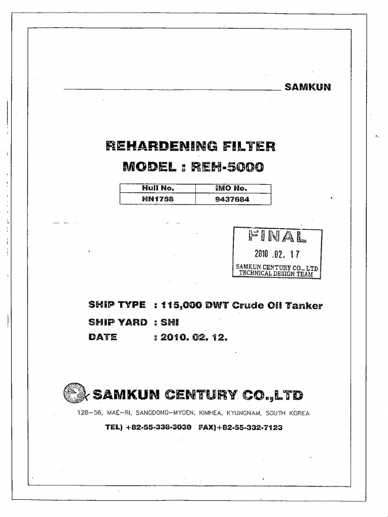 Rehardening Filter Samkun | PDF | Valve | Water