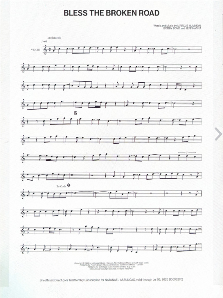 Bless The Broken Road | PDF