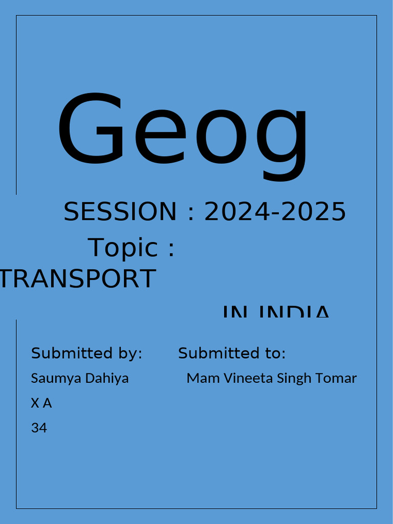 Geography Front Page | PDF