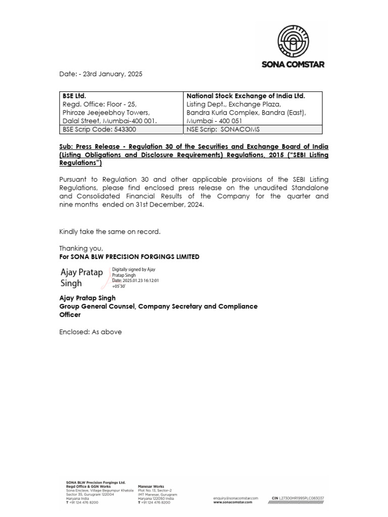 Sonacoms 23012025161327 PR | PDF | Electric Vehicle | Vehicles