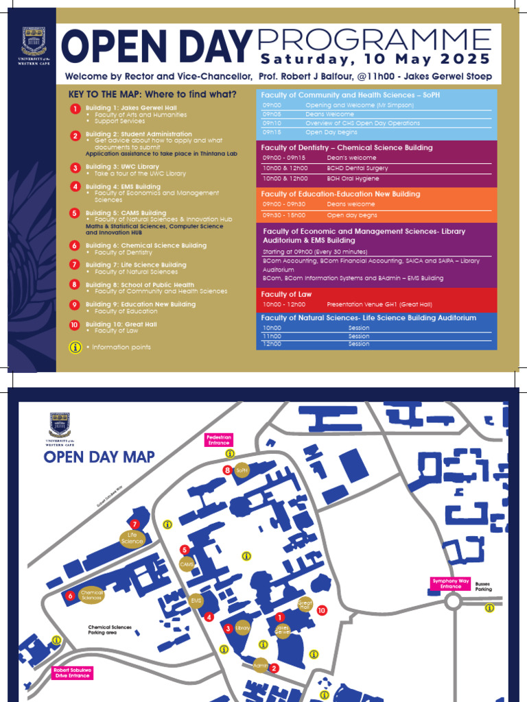 UWC Open Day Programme 2025 | PDF | Health Sciences | Dentistry