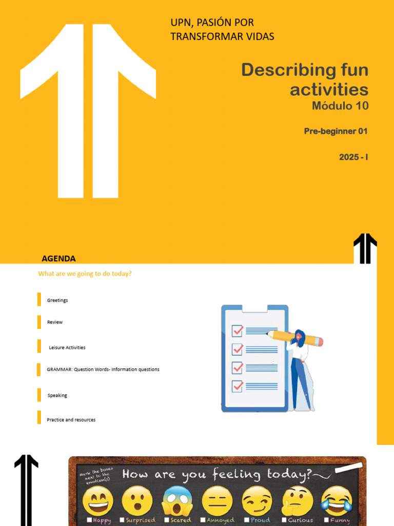 Modulo 10 - Describing Fun Activities | PDF | Question | Linguistic ...