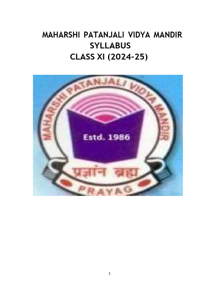 Compile Syllabus Break-Up Class 11 24-25 | PDF | Chemistry ...