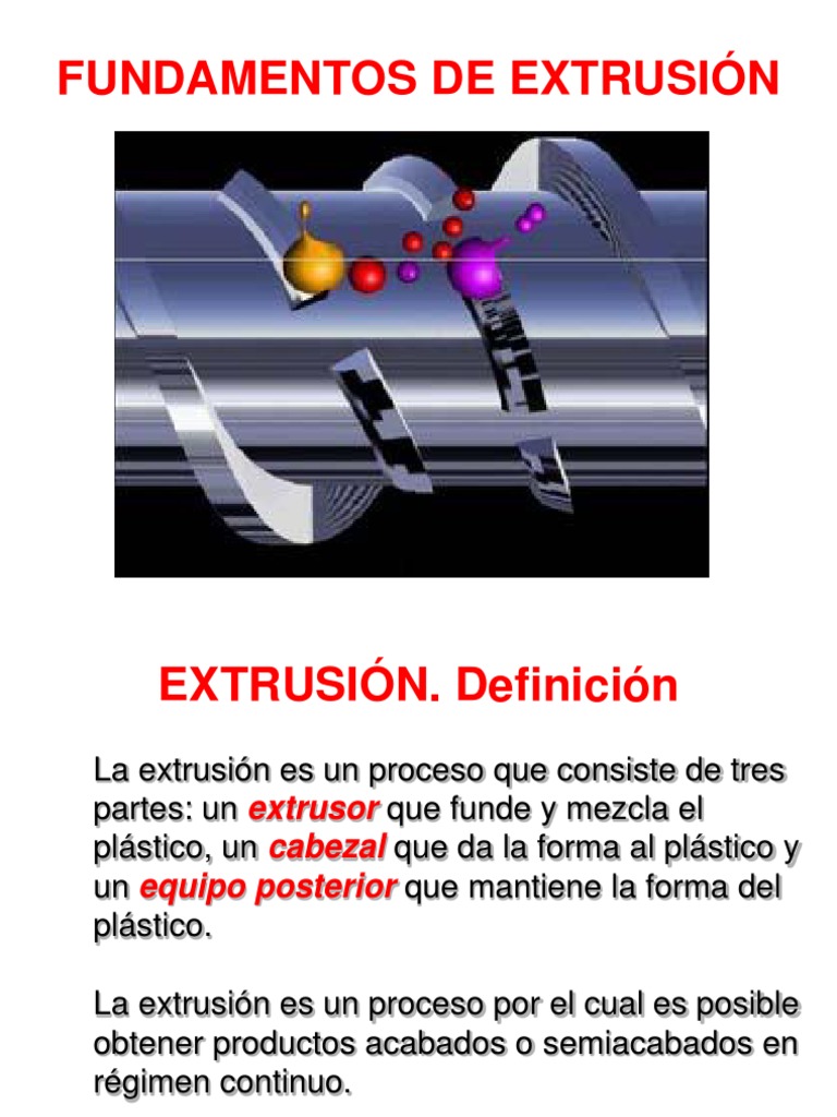 Trabajo de Extrusion | PDF | Extrusión | Tornillo