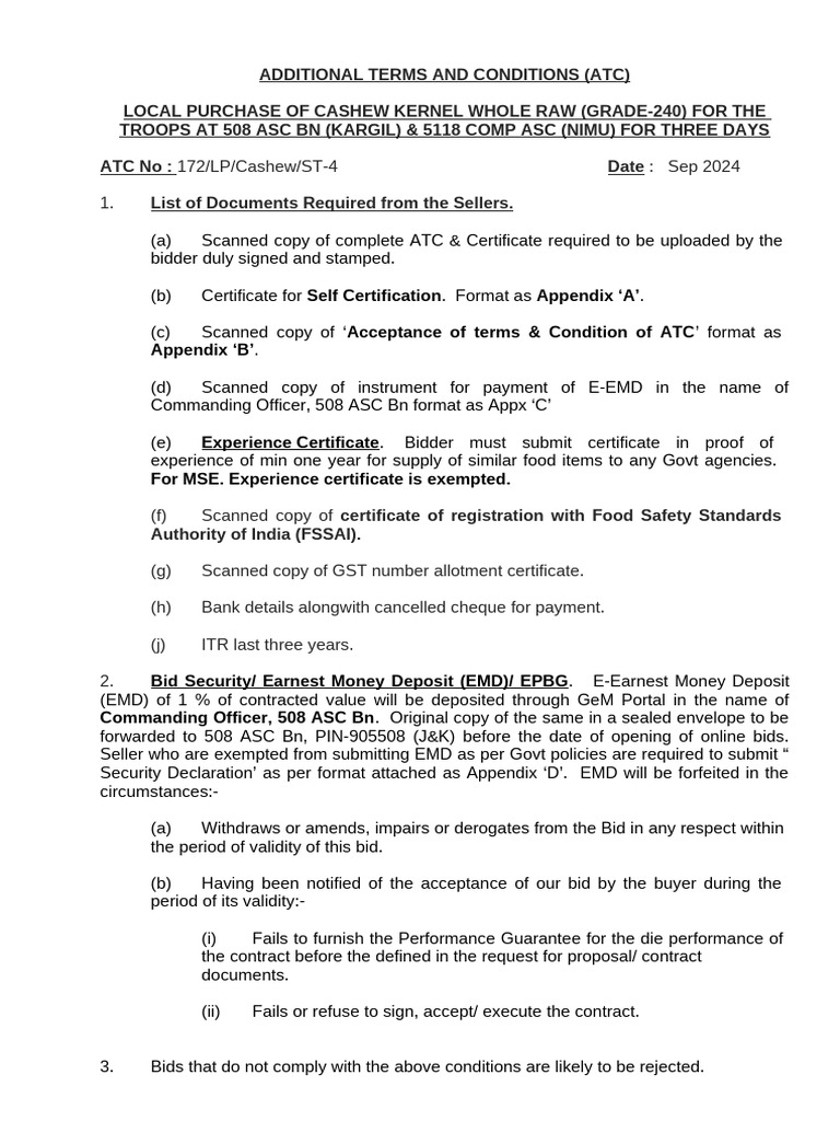 ATC 8 Emsup@54c.gov - in | PDF | Procurement | Banks