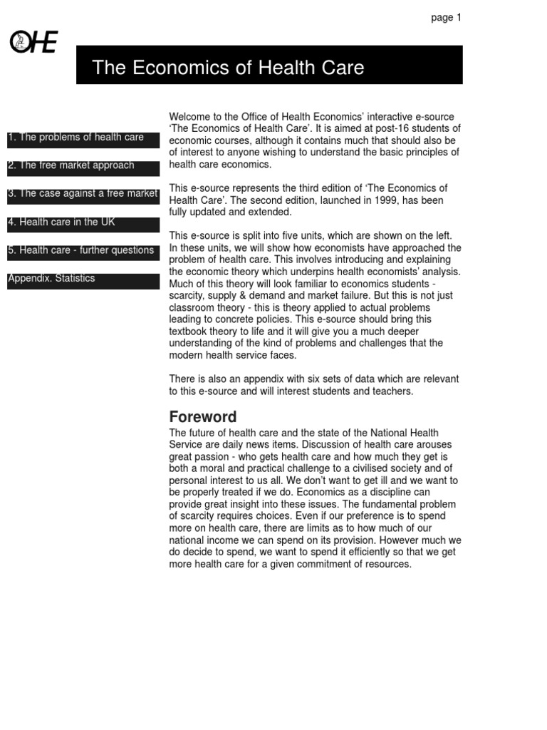Economics Health Care | PDF | Supply And Demand | Economic Equilibrium