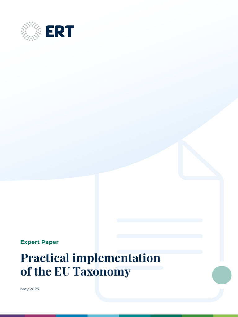 Expert Paper Practical Implementation of The EU Taxonomy FINAL | PDF ...