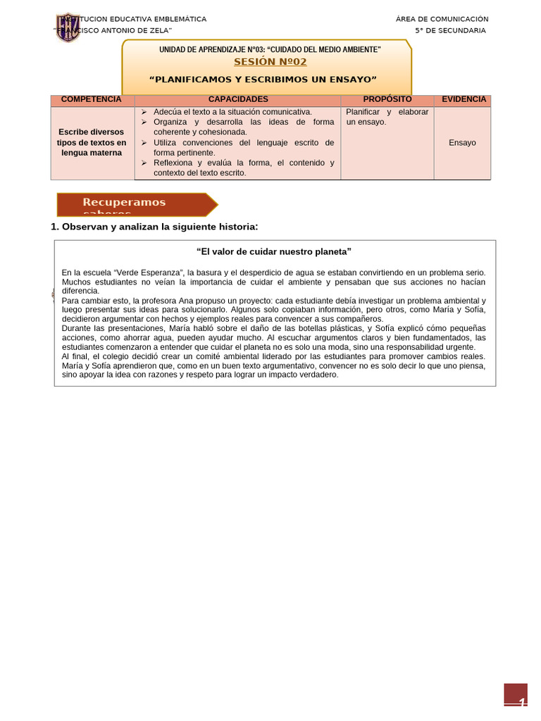 Act2 Unidad III - Escribimos Un Ensayo | PDF | Ensayos