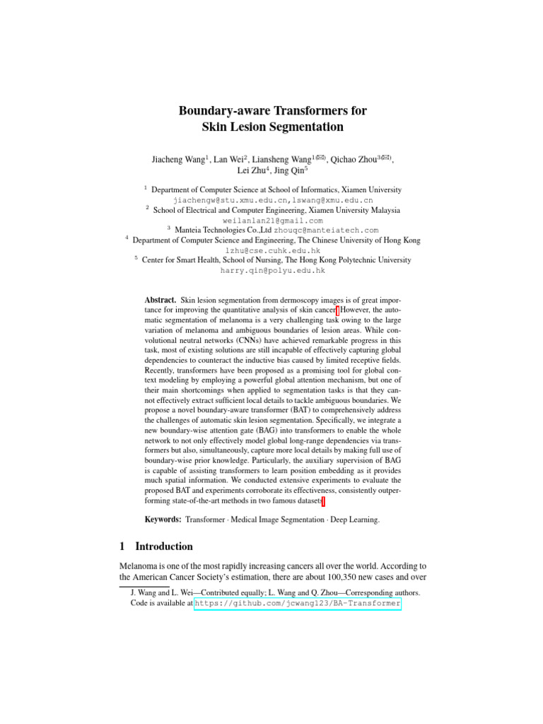 21 Boundary Aware Transformer | PDF | Image Segmentation | Artificial Intelligence