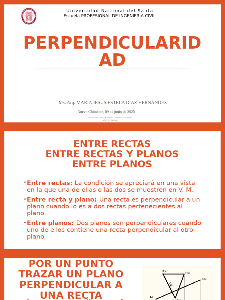 08 Perpendicularidad | PDF | Perpendicular | Línea (geometría)
