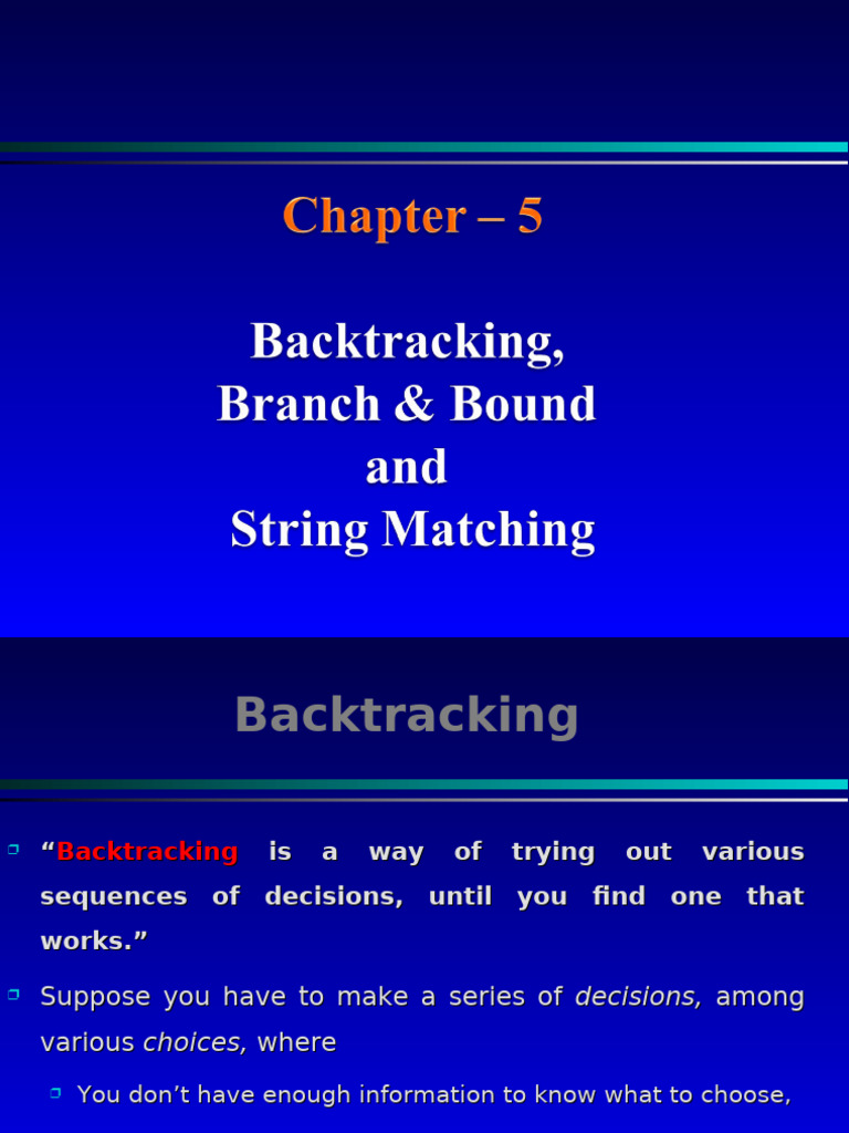 Unit - 5 Backtracking - B - B (Introduction and Queens Problem) | PDF | Computer Programming ...