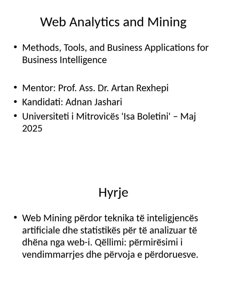 Seminar Web Analytics Mining | PDF