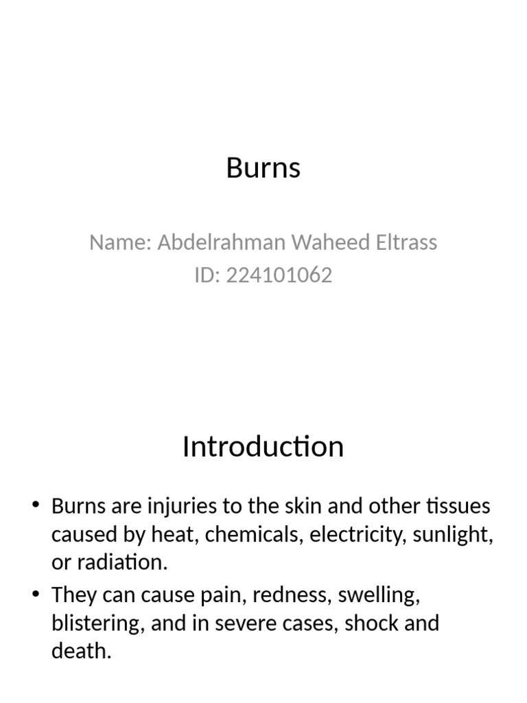 Burns Presentation Abdelrahman Waheed | PDF