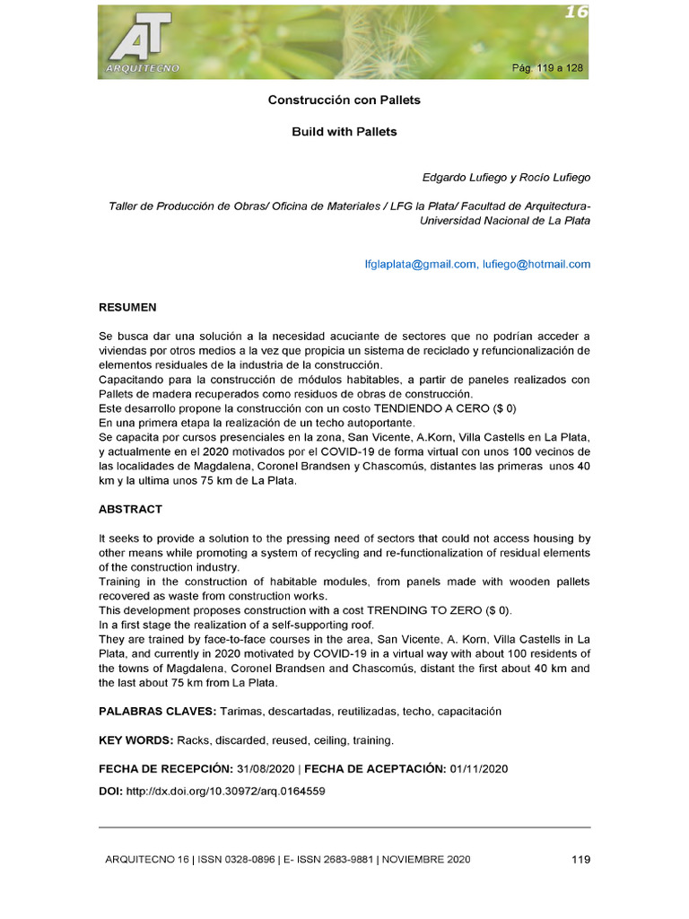 Construcción Con Pallets - pdf-PDFA | PDF | Ladrillo | Diseño