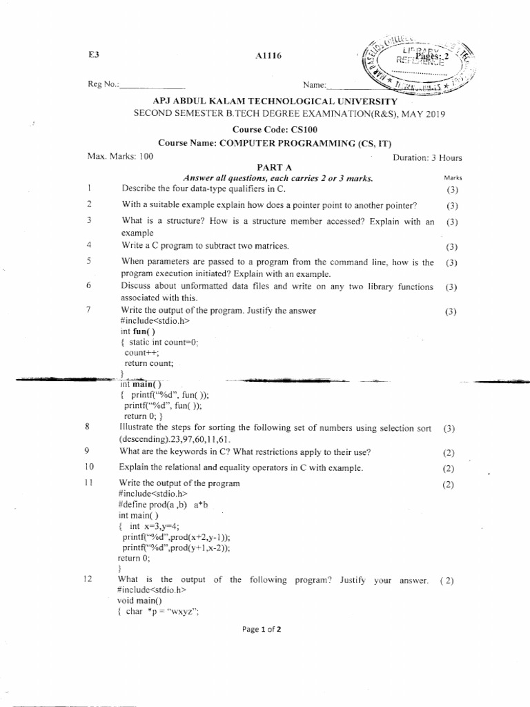 s2 Cs Computer Programming May 2019 | PDF