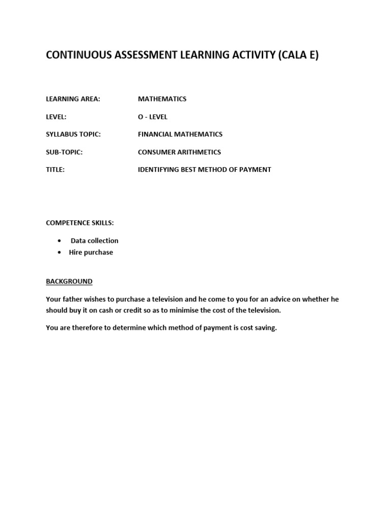 Cala 5 Financial Maths | PDF | Mathematics | Credit