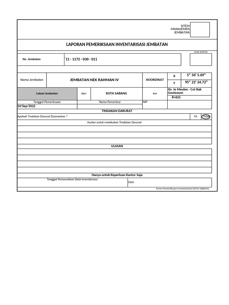 Laporan Jembatan Nek Rahman IV | PDF