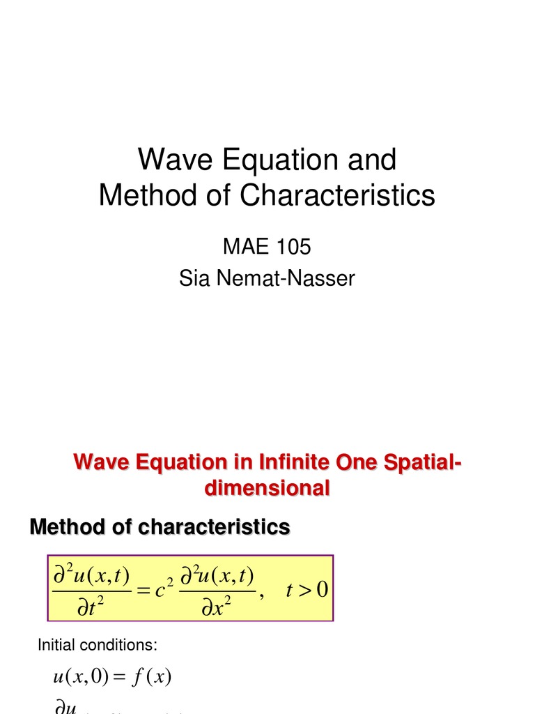 Wave Equation and Characteristics Method | PDF | Teaching Methods ...