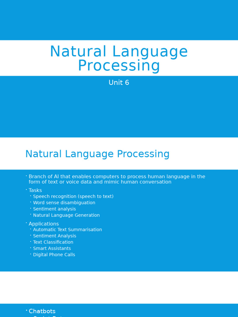 AI Natural Language Processing | PDF