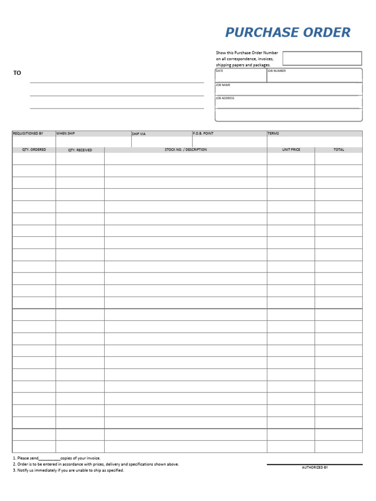 Purchase Order | PDF