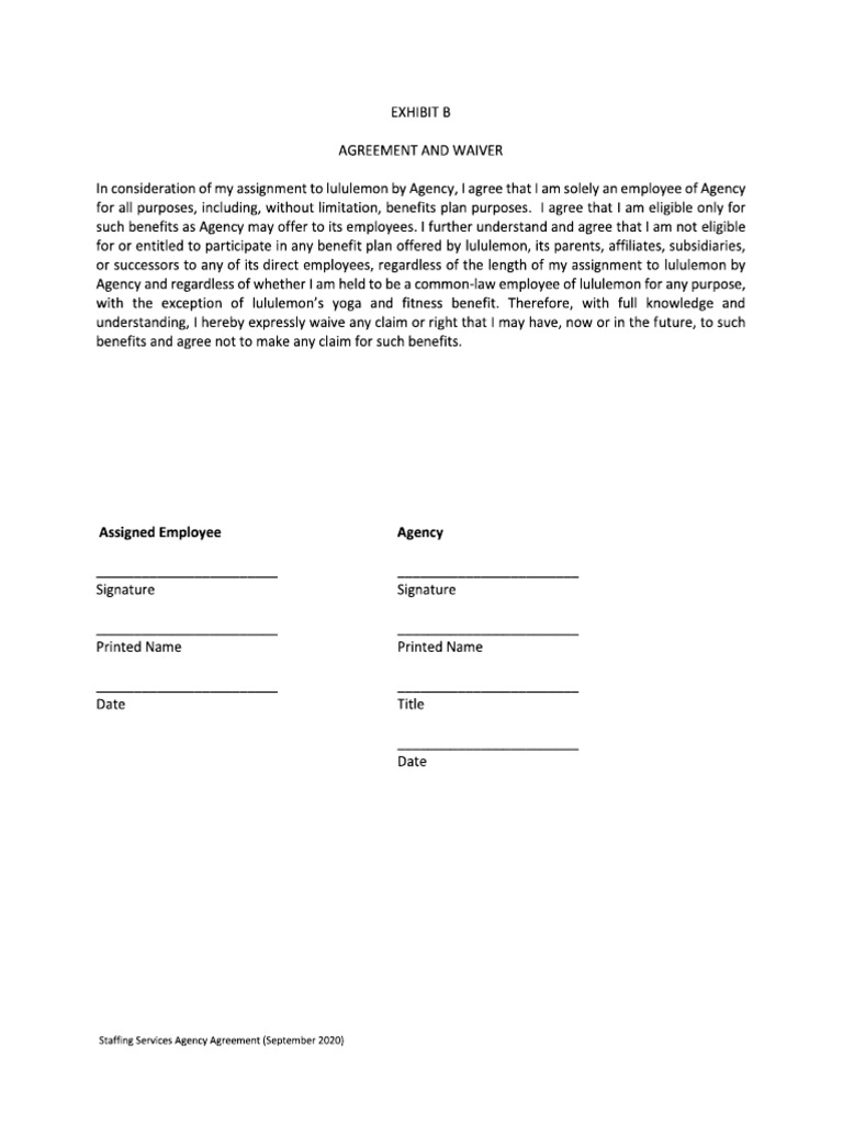 Exhibit B - Agreement and Waiver | PDF